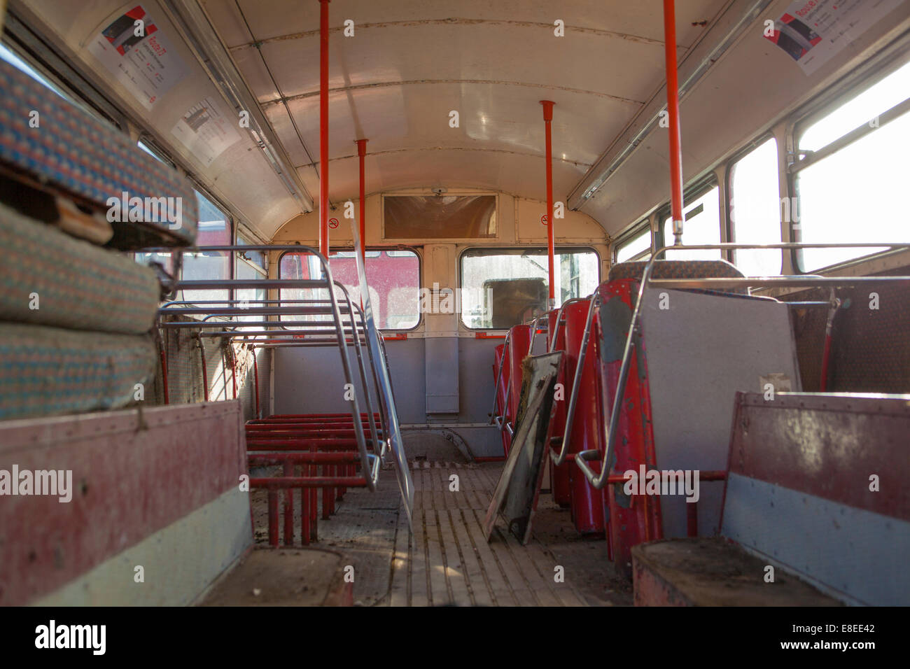 Derelict London buses Stock Photo - Alamy