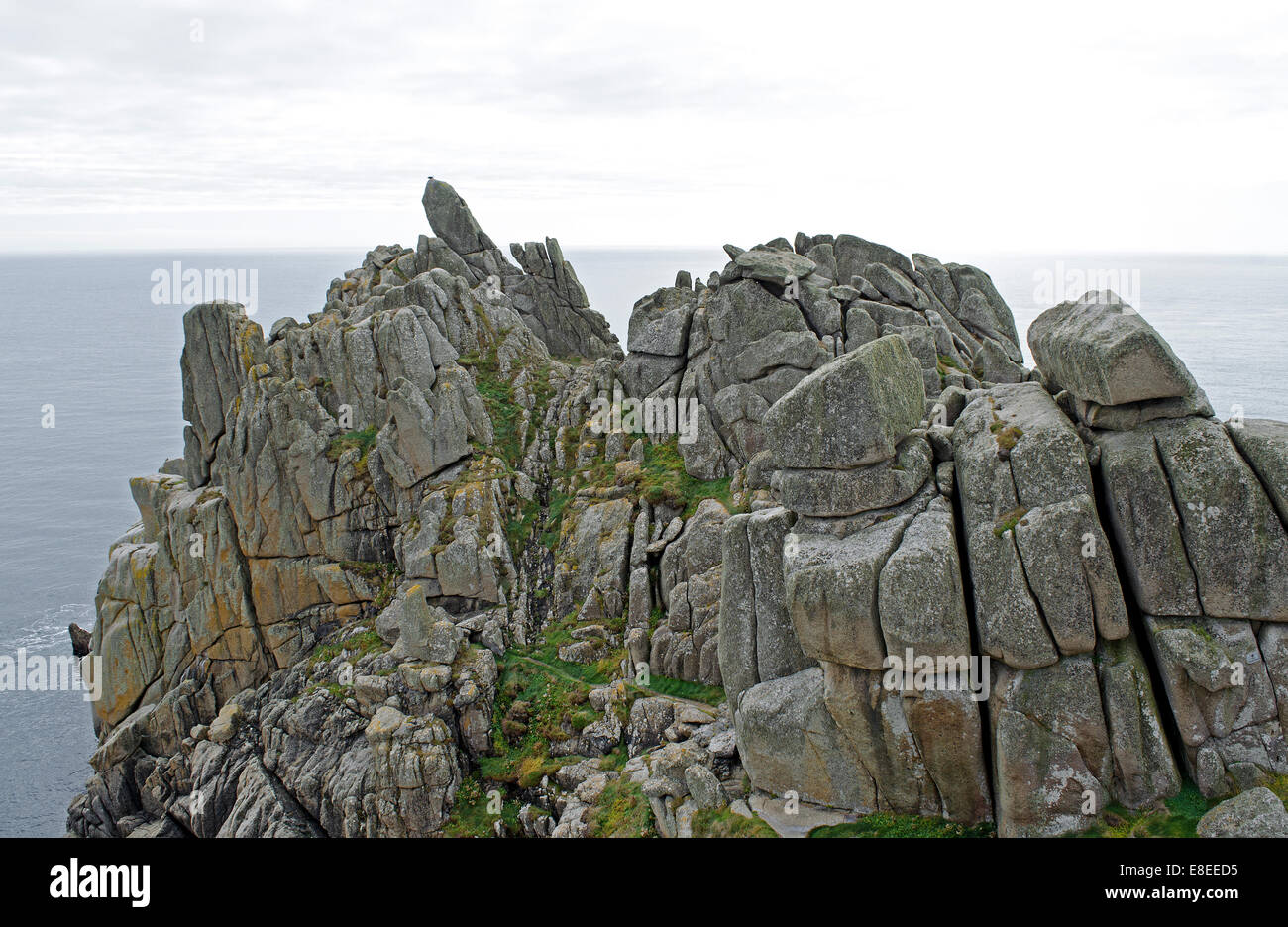 " Treryn Dinas " an iron age cliff fort at Treen in Cornwall, UK, the ...