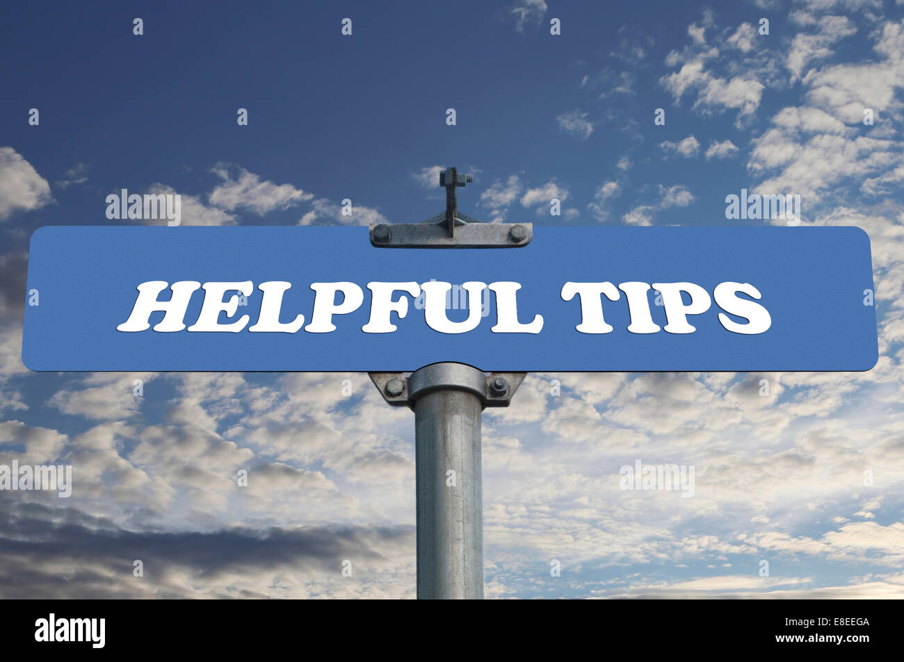 Helpful tips road sign Stock Photo - Alamy