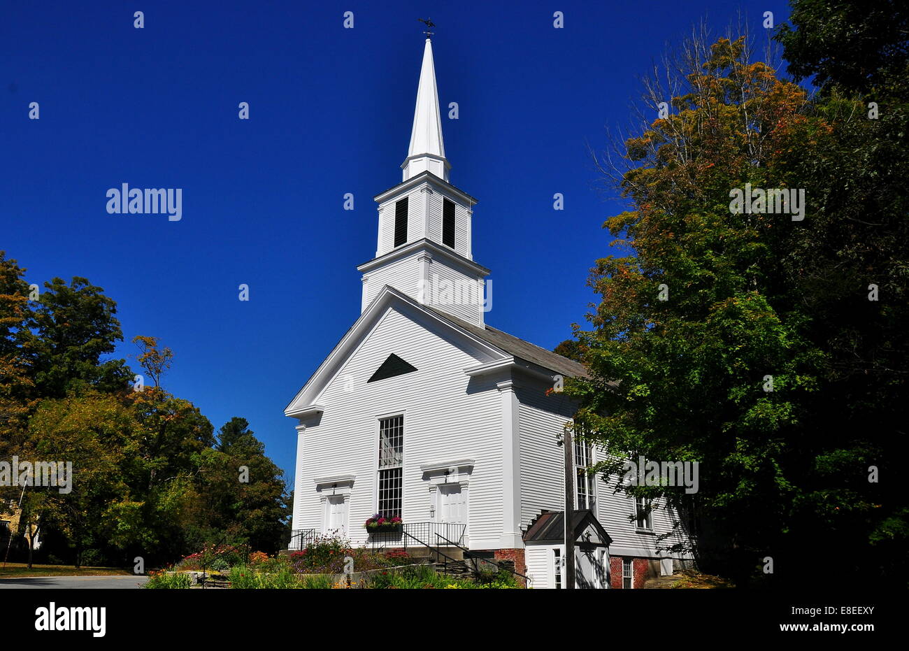 Grafton, Vermont: The austere wooden White Church was built in 1858 ...
