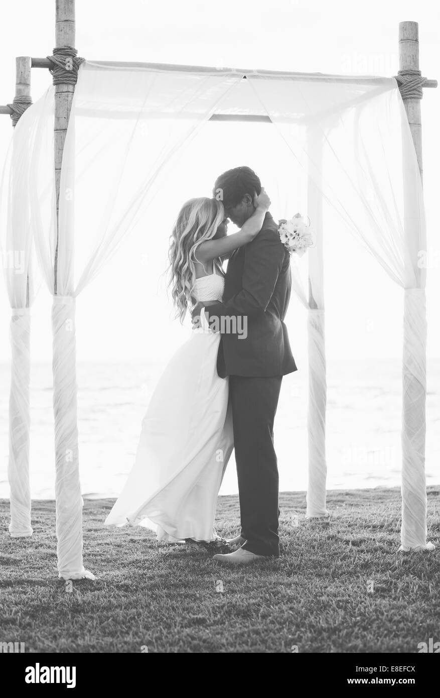Wedding couple posing Black and White Stock Photos & Images - Alamy