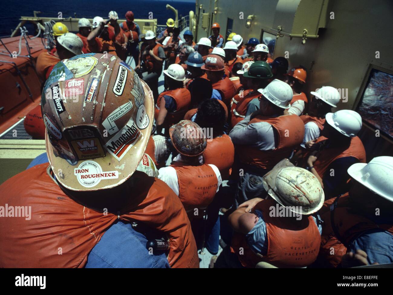 Oil rig lifeboat hi-res stock photography and images - Alamy