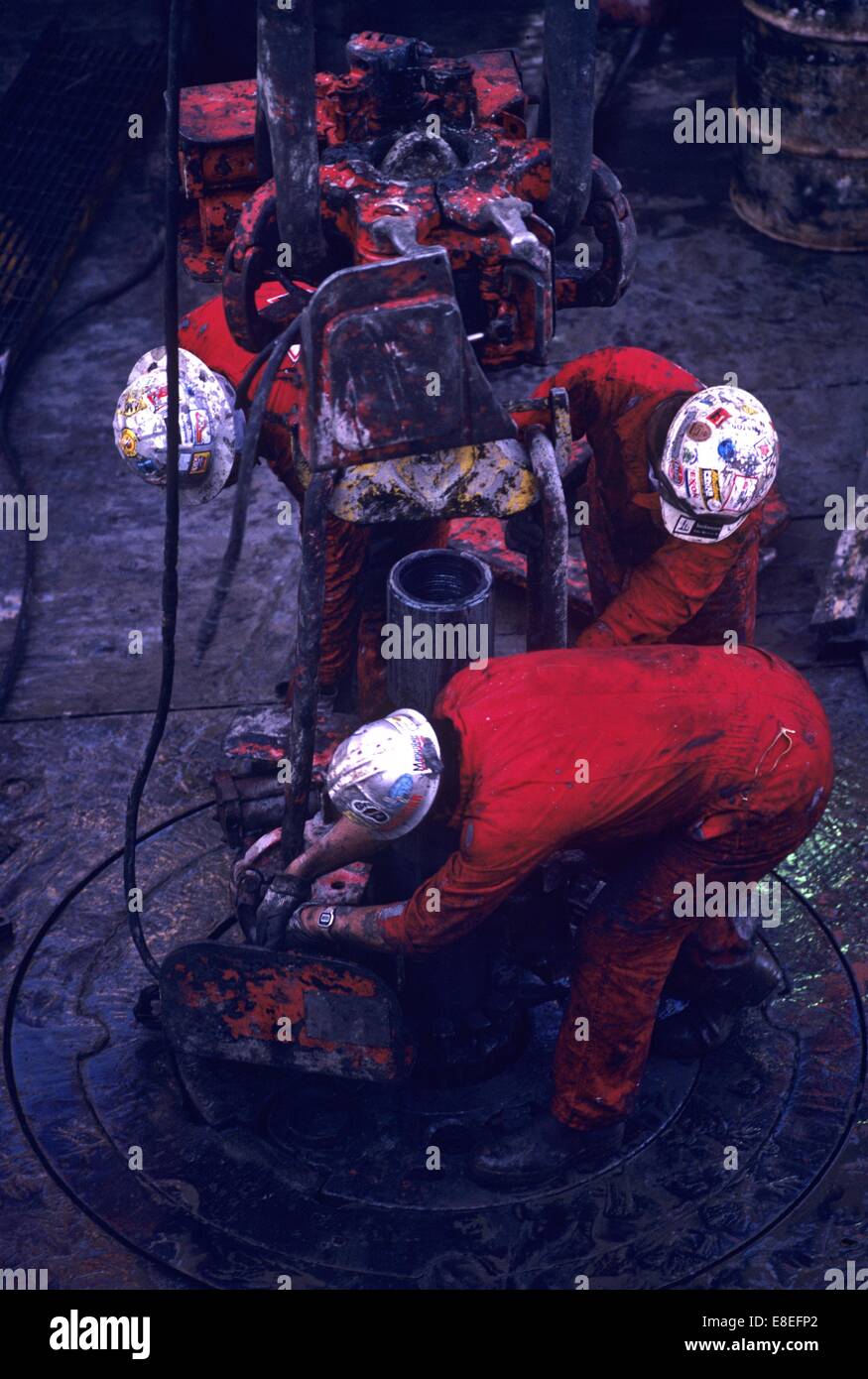 Offshore Oil Drilling Rig Crew Stock Photo - Alamy