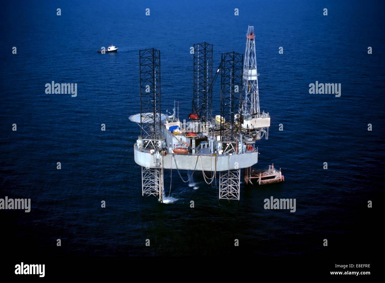 Offshore Oil Drilling Rig Operating over Jacket Stock Photo - Alamy
