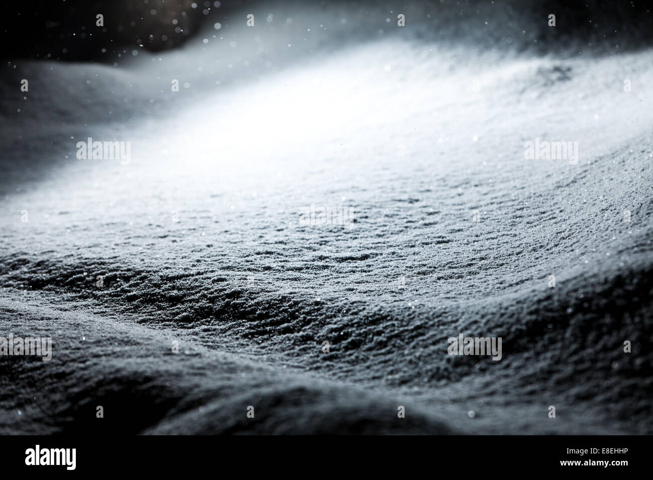 Shiny snow at night during a snow storm Stock Photo - Alamy