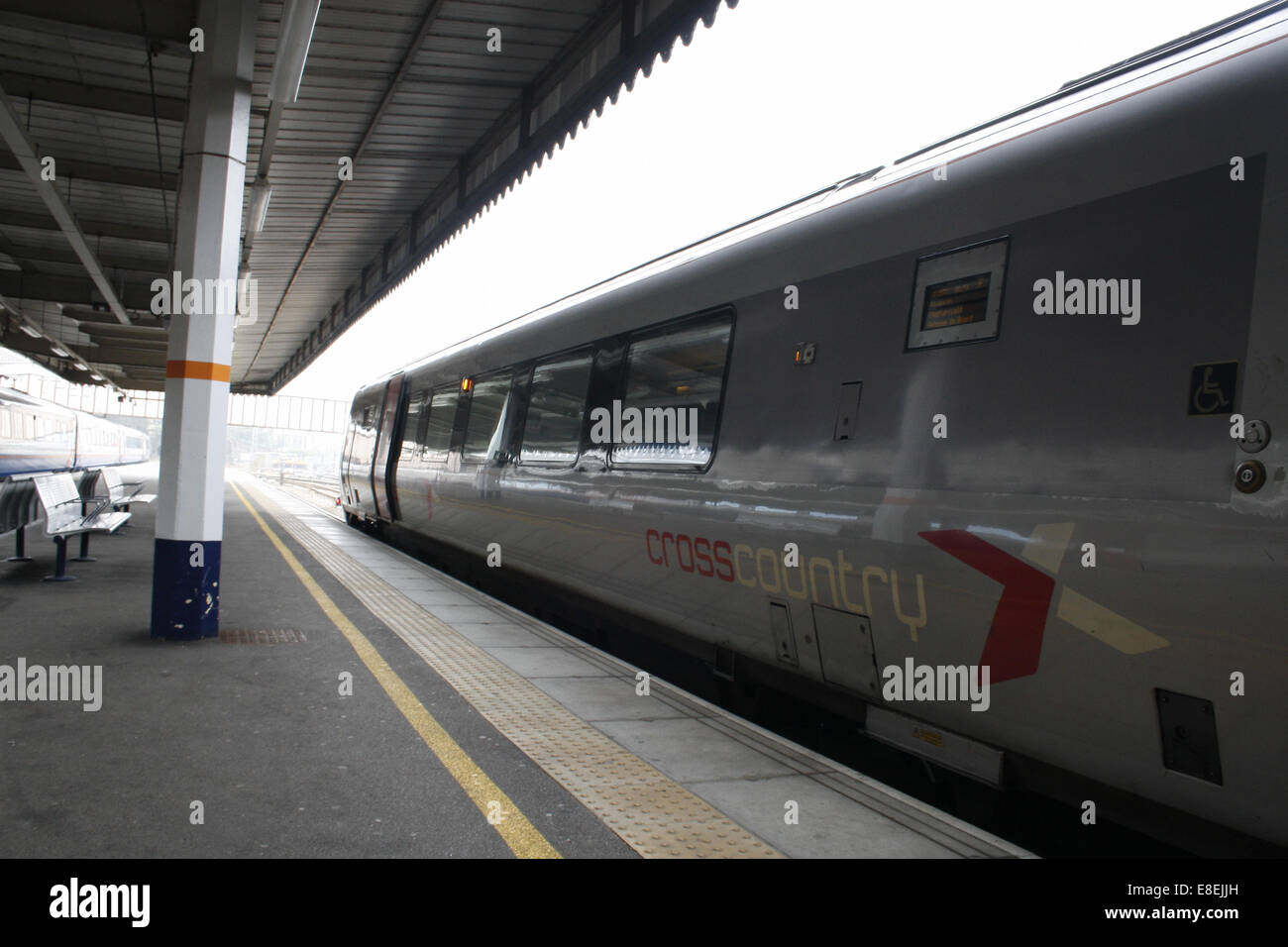 platform and tracks of Sheffield Train station, England, UK Stock Photo ...