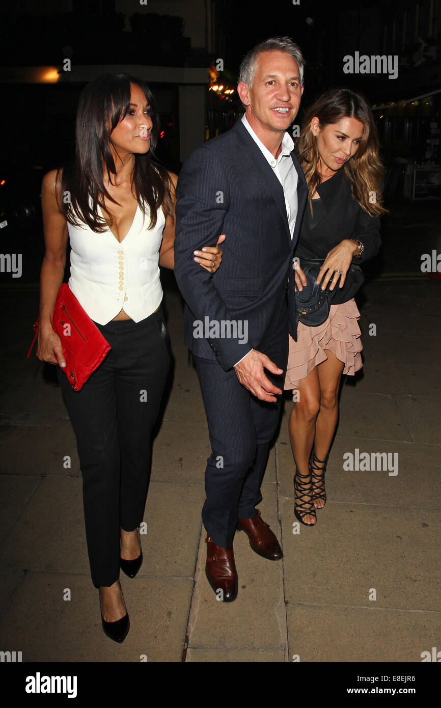 Various at LouLou`s club in Mayfair Featuring: Gary Lineker,Danielle ...