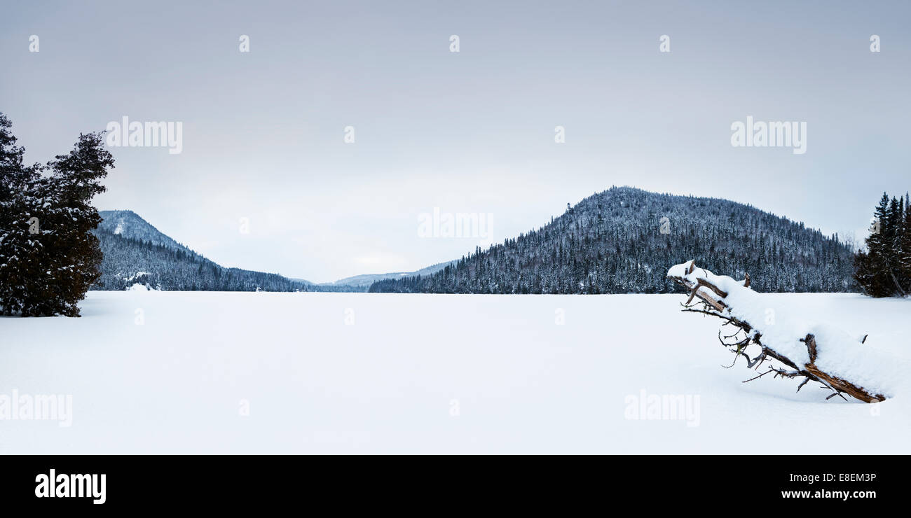 Beautiful landscape on a frozen lake Stock Photo - Alamy