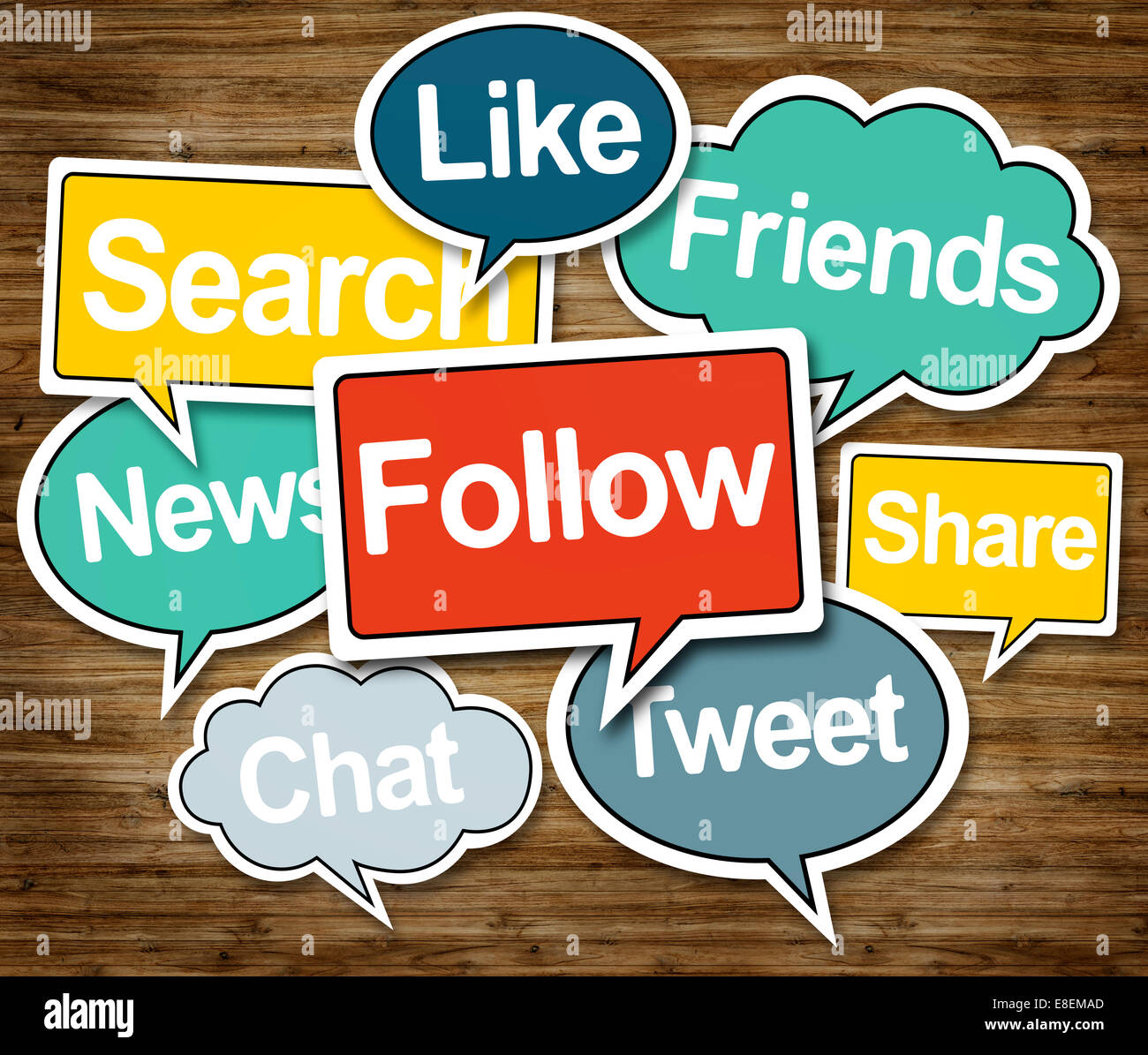 Group of Speech Bubbles Isolated on Background Stock Photo - Alamy