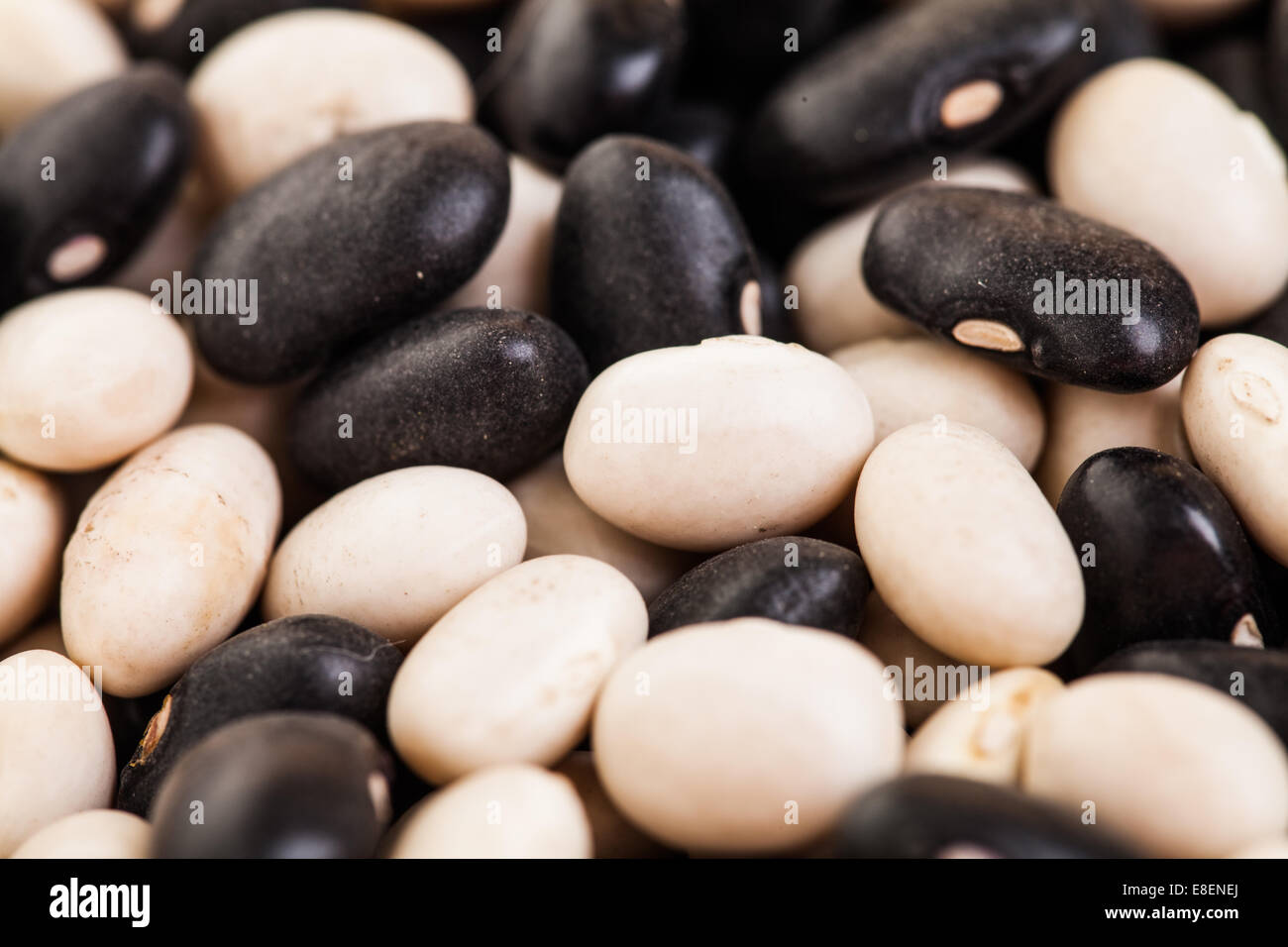 Extreme Closeup Macro Texture of Black and White Beans Stock Photo - Alamy