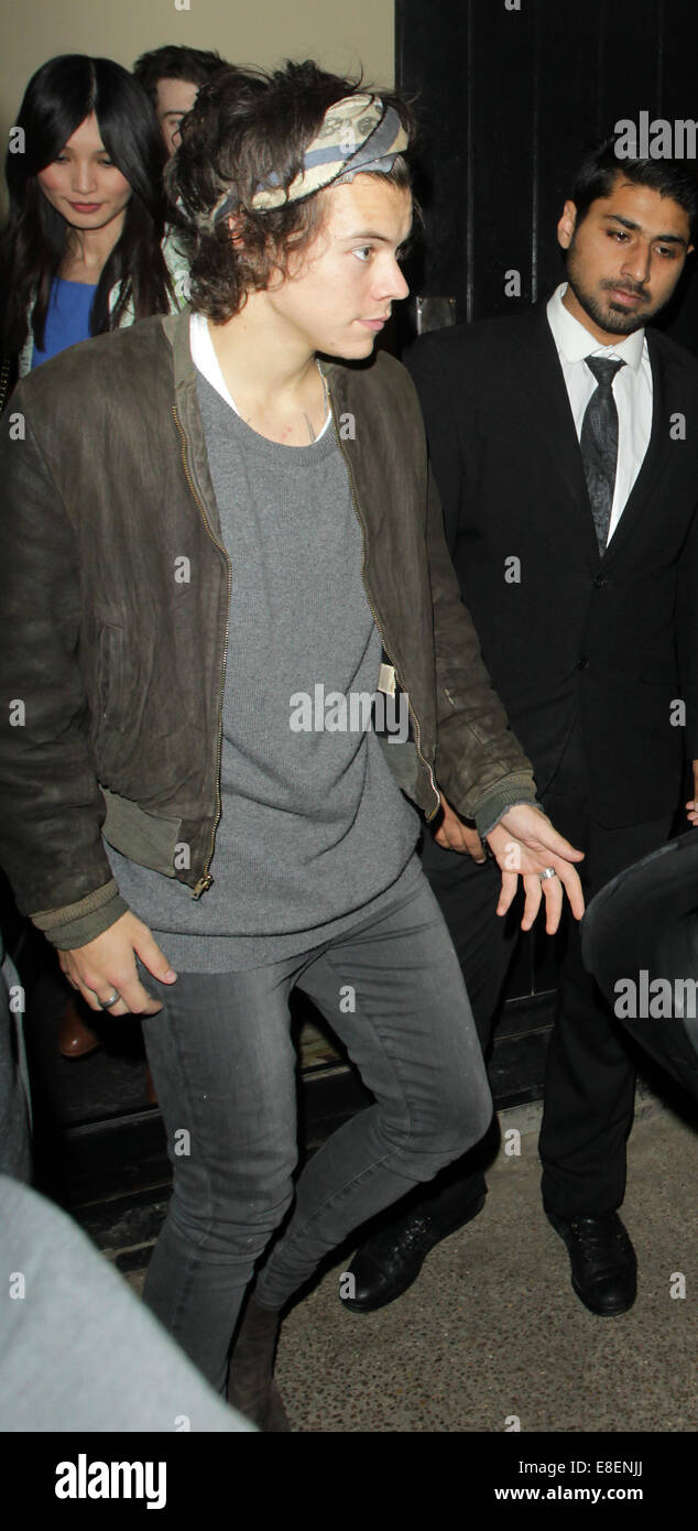 Celebrities at Firehouse Private Members club Featuring: Harry Styles ...