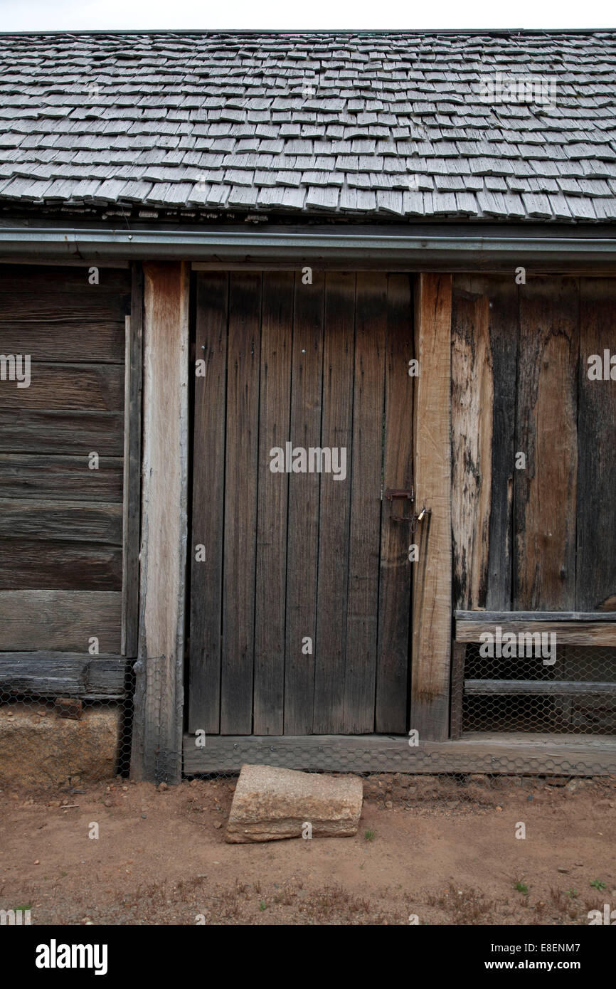 The historic Early Settlers Hut at Delegate NSW Australia Stock Photo ...