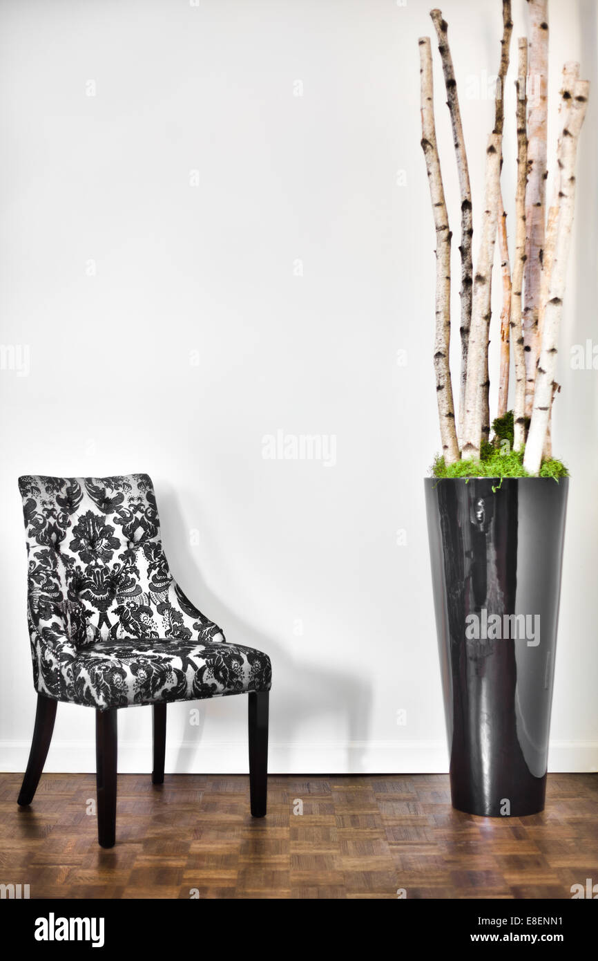 Modern Interior Room and white wall with space for your text Stock ...