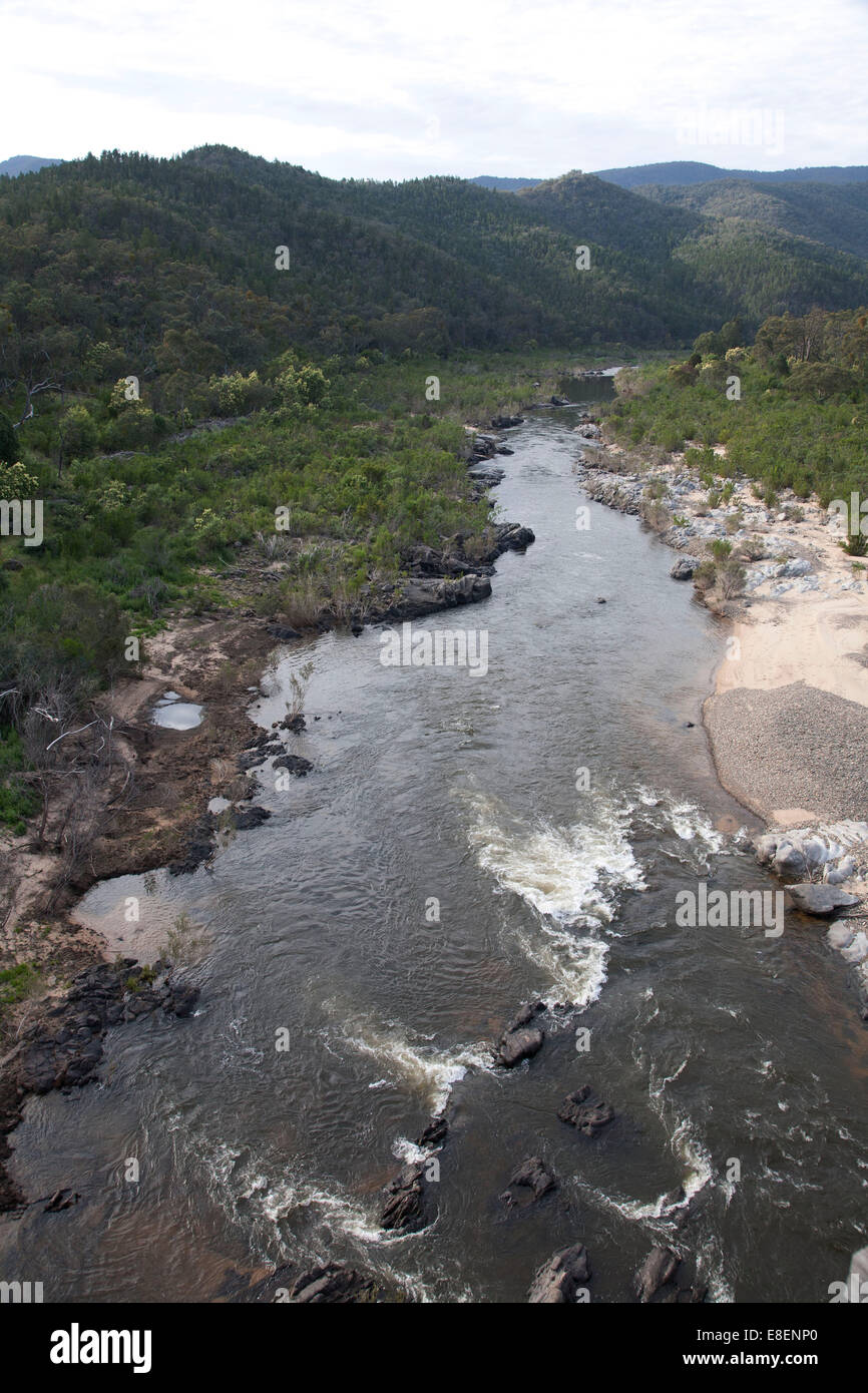 Aerial view of the Snowy River Victoria Australia Stock Photo - Alamy