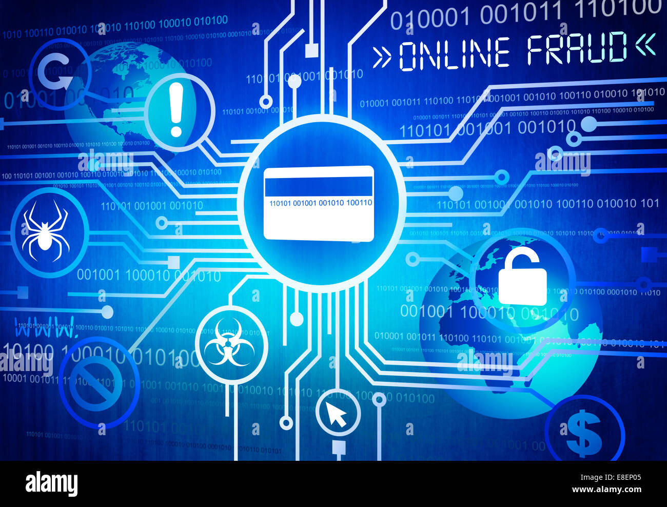Digitally Generated Image of Online Fraud Concept Stock Photo - Alamy