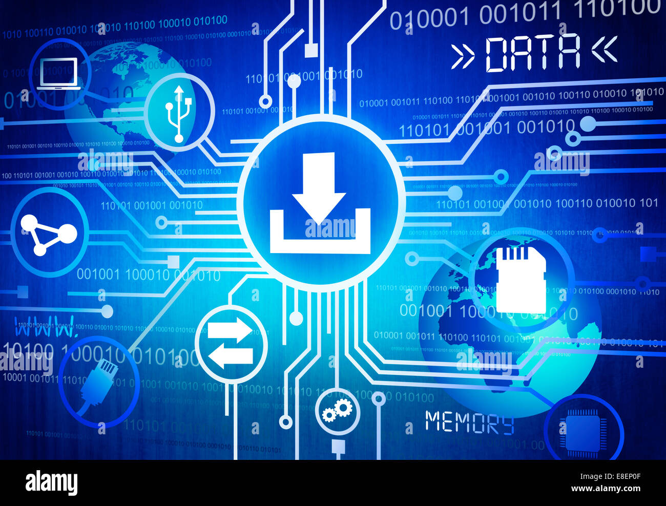 Digitally Generated Image of Data Concept Stock Photo - Alamy