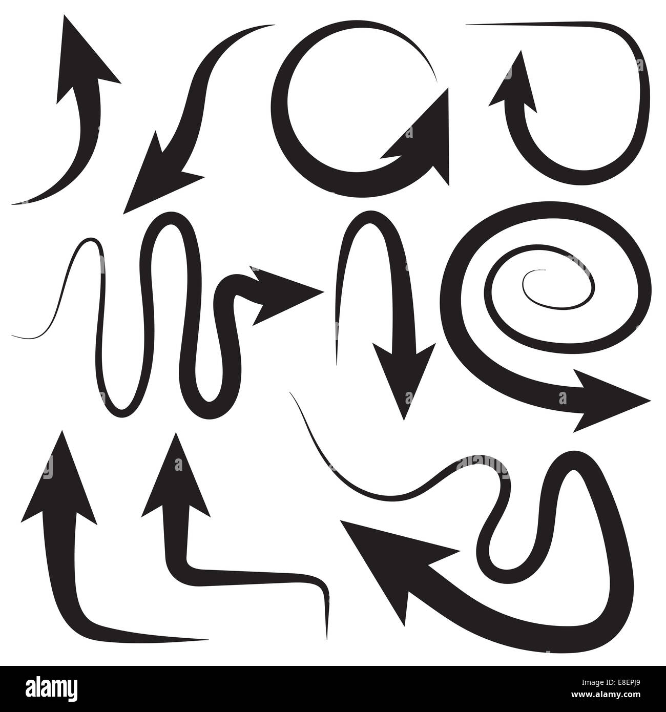 Different arrows, directions, positions Stock Photo - Alamy