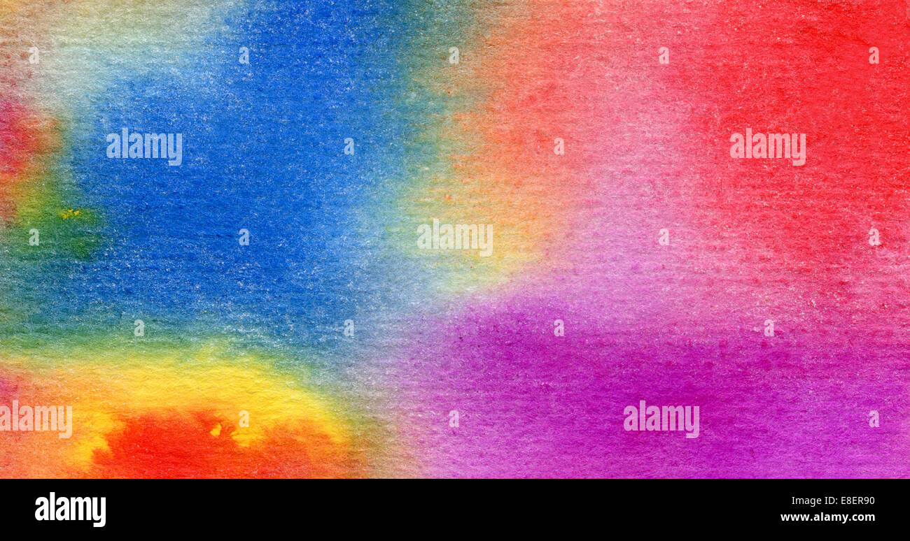 Grungy colorful watercolor abstract painting with paper texture for ...