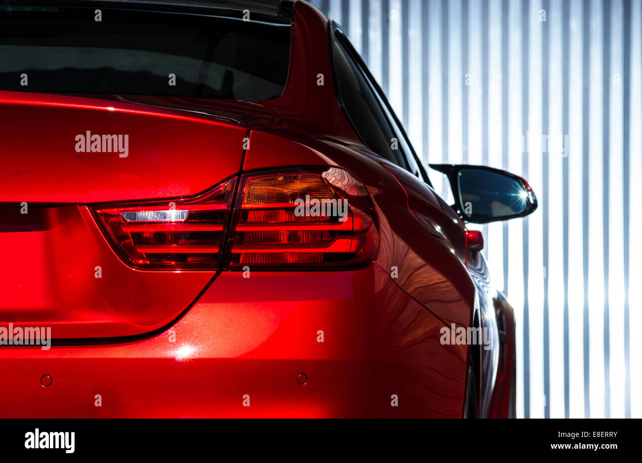 Luxury red car details view, elegant and beautiful Stock Photo - Alamy