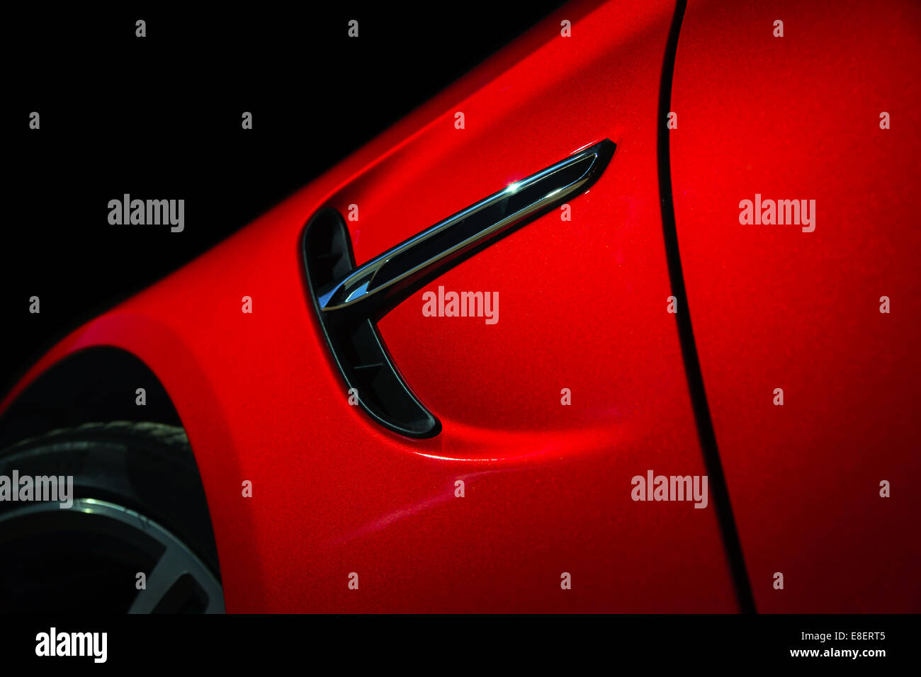 Luxury red car details view, elegant and beautiful Stock Photo - Alamy