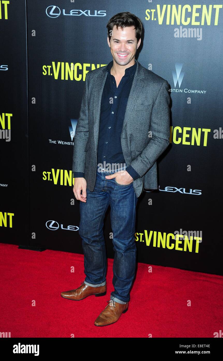 New York, NY, USA. 6th Oct, 2014. Andrew Rannells at arrivals for ST ...