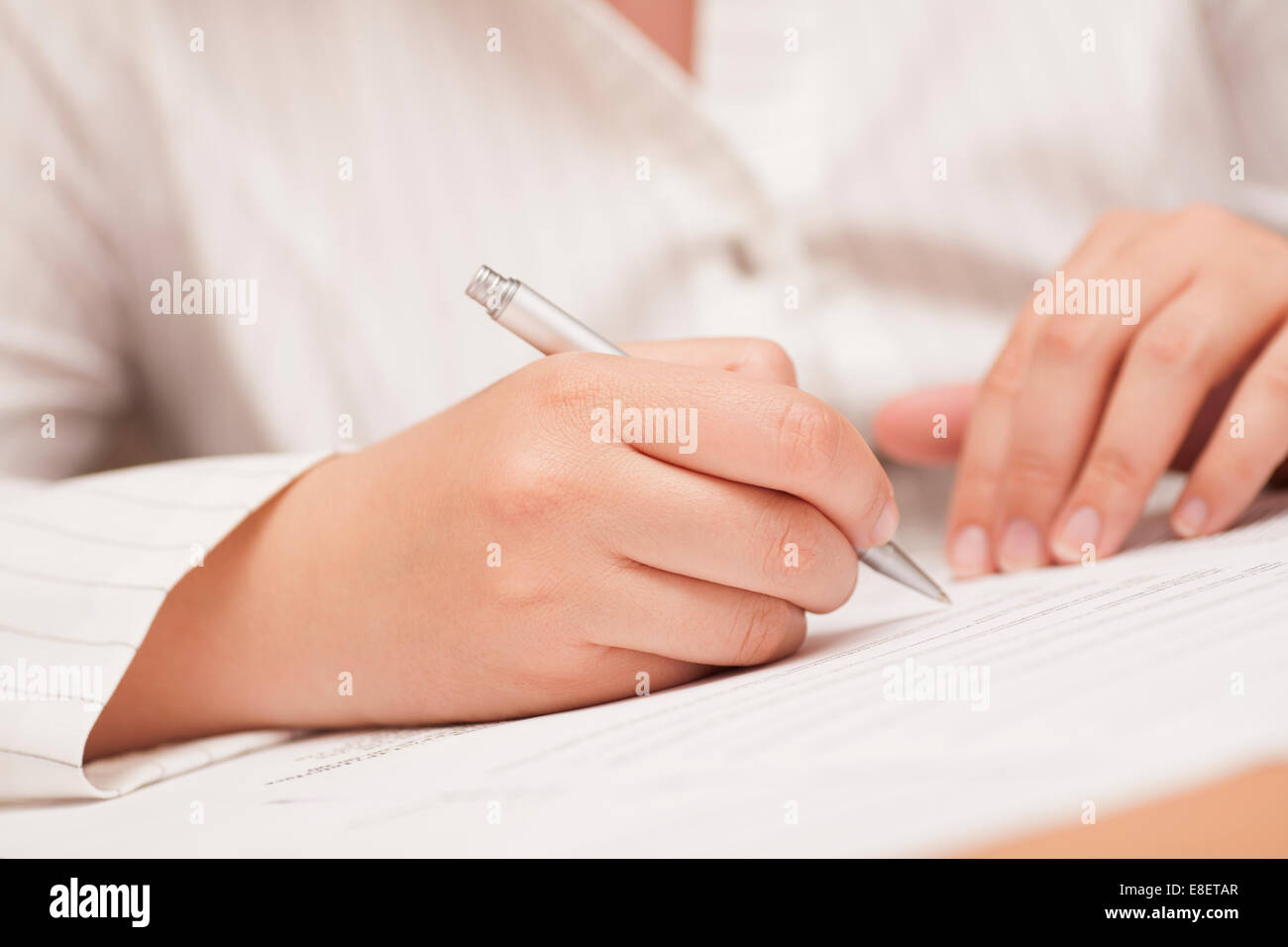 Reading before signing hi-res stock photography and images - Alamy