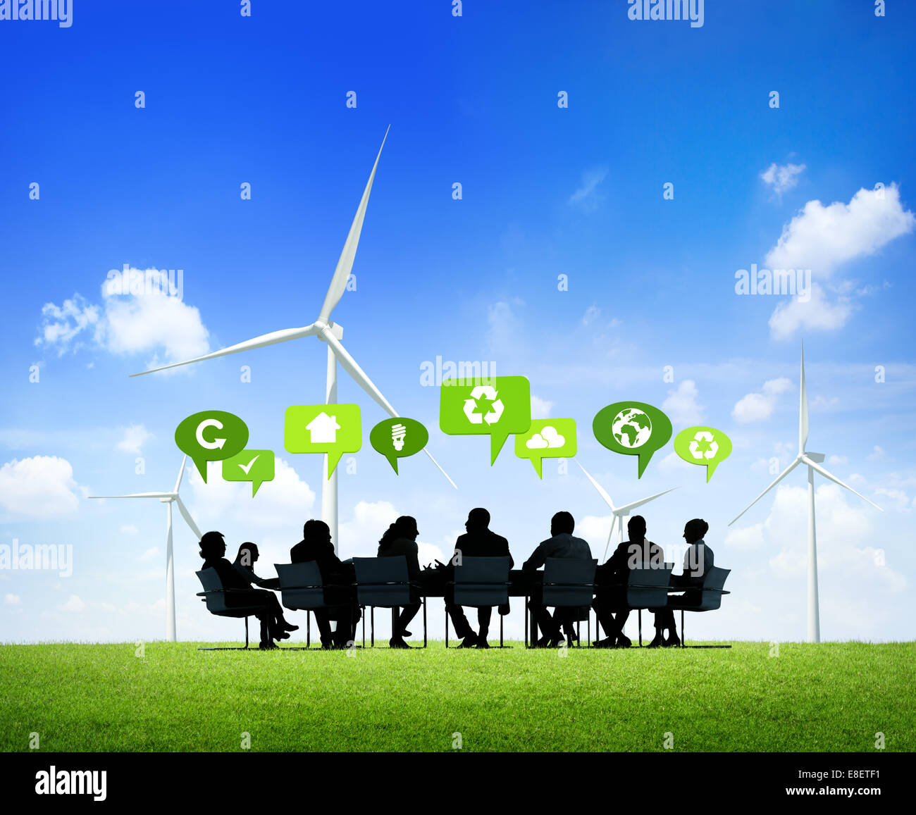 Talk in Green Stock Photo - Alamy