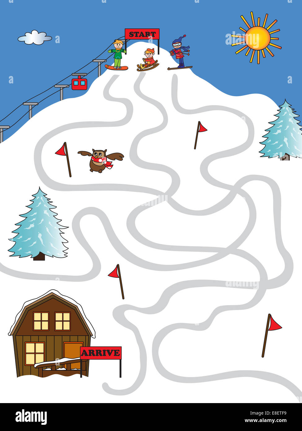 game for children: maze Stock Photo - Alamy