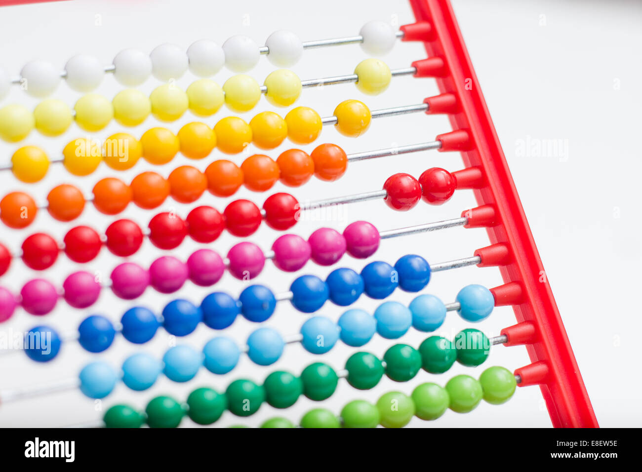 Abacus traditional calculating tool over white Stock Photo - Alamy