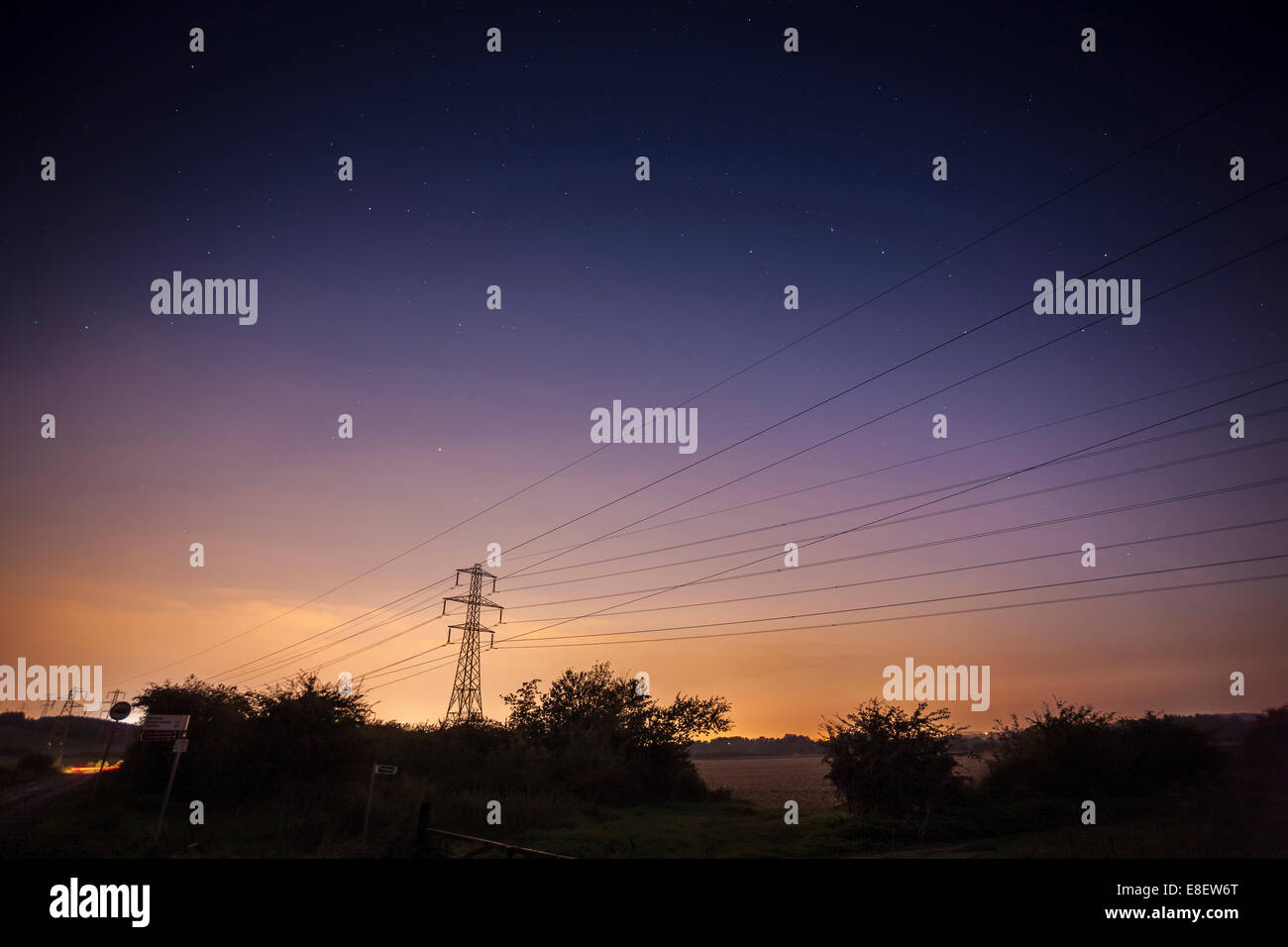 Night time. Whiston. Northampton Stock Photo - Alamy