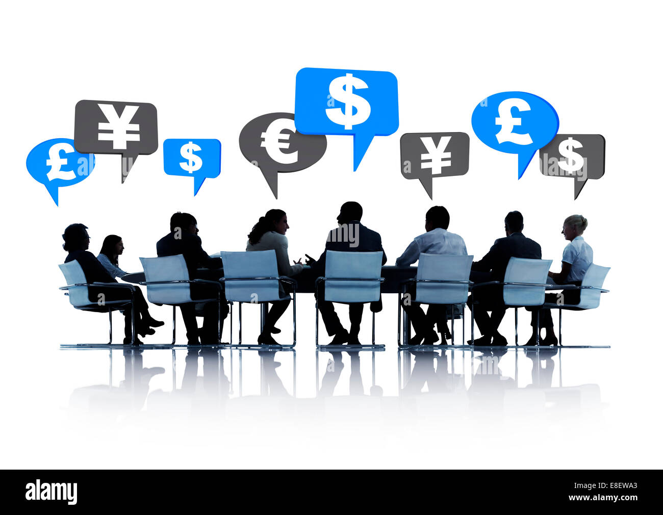 Group of business people having a financial planning Stock Photo - Alamy
