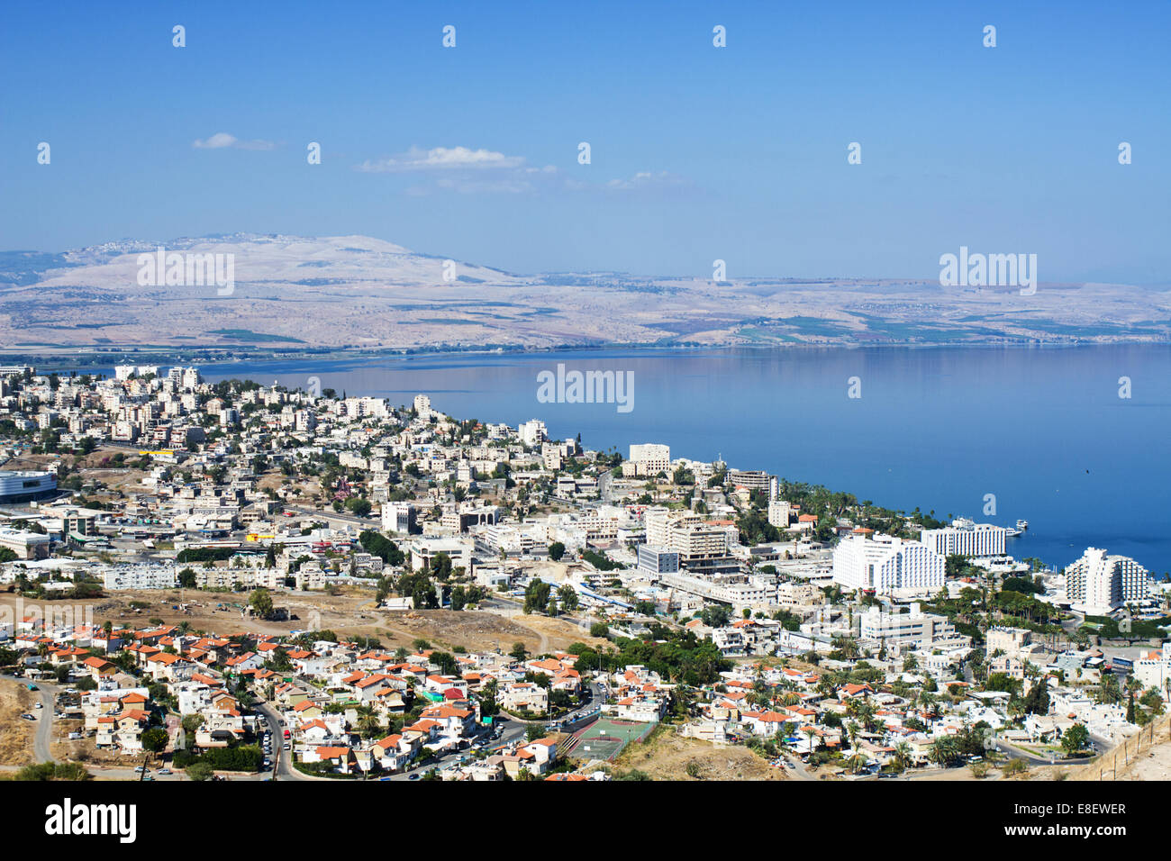Tiberias is a city on the western shore of the Sea of Galilee Stock ...