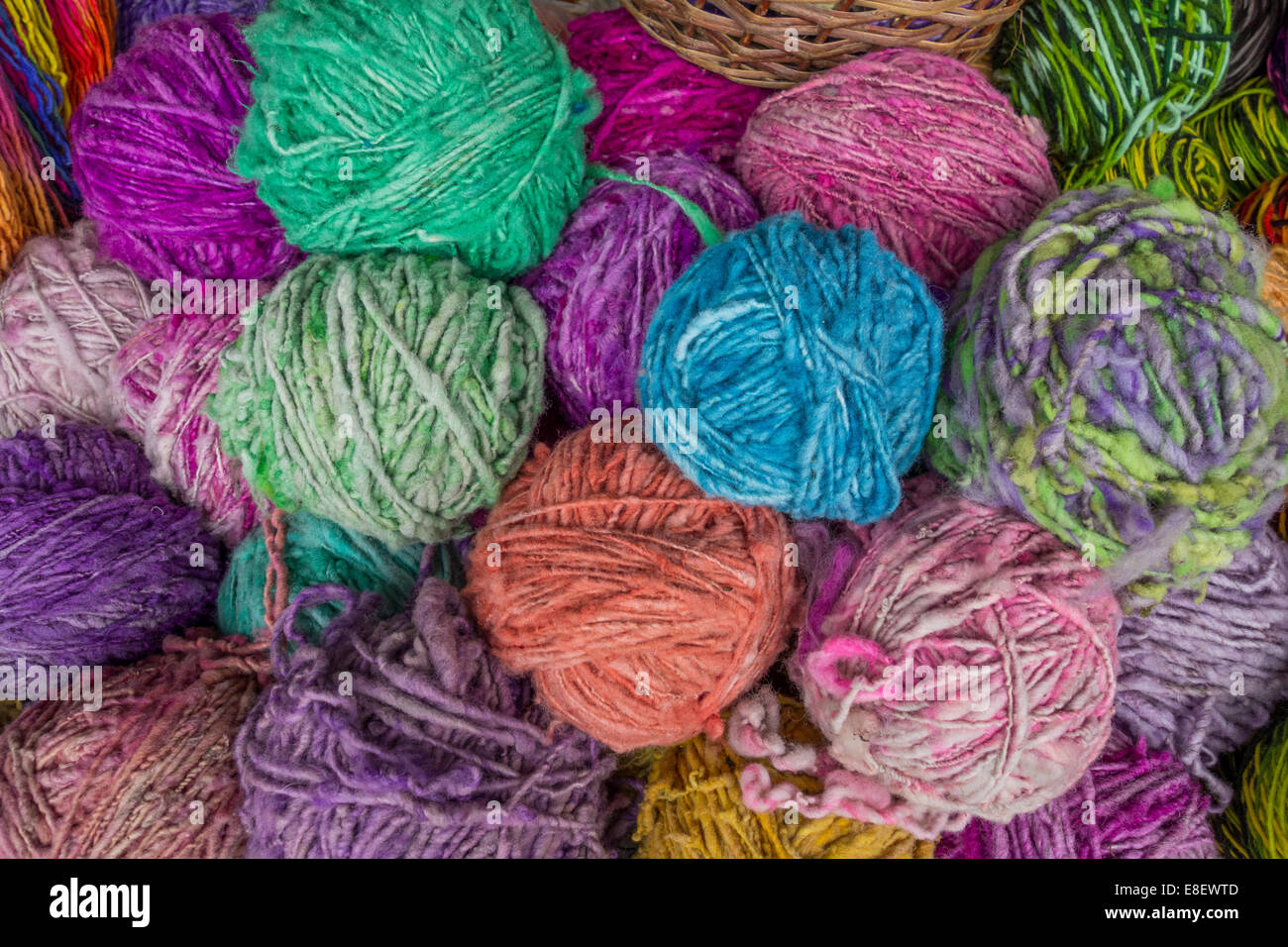Colourful wool, Chile Stock Photo - Alamy