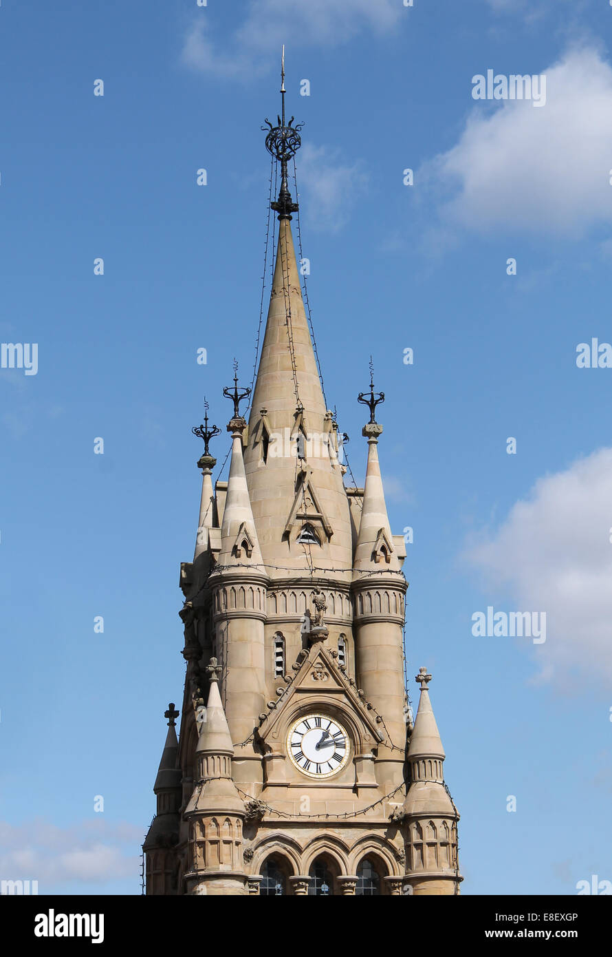 A Stone Clock Tower on a Classic Urban Building Stock Photo - Alamy