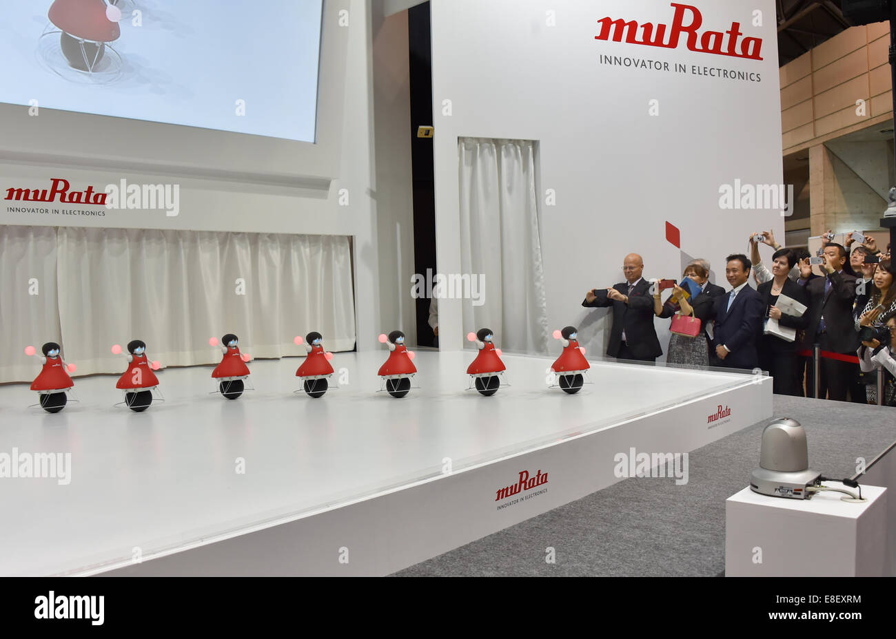 Makuhari, Japan. 7th Sep, 2014. Murata cheerleading robots perform ...