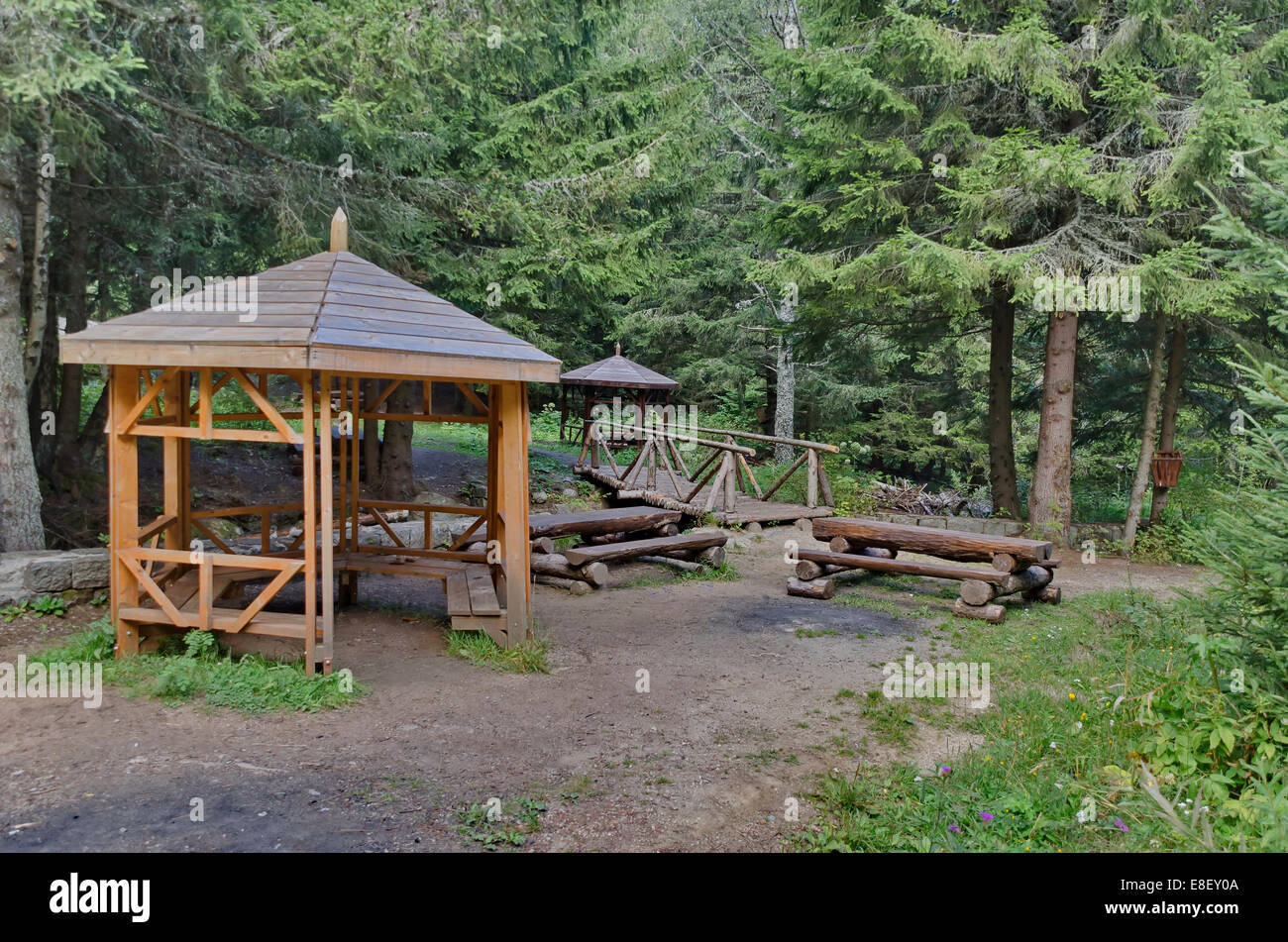 Beauty nook for respite in the Vitosha mountain, Bulgaria Stock Photo ...