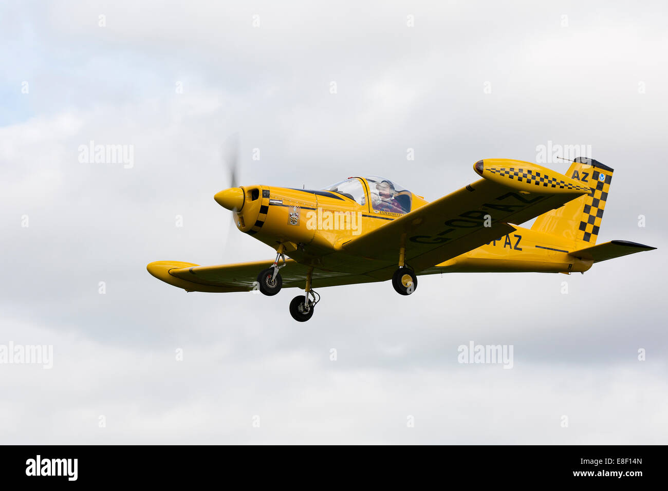 Pazmany Pl-2 G-OPAZ in flight taking-off from Breighton Airfield Stock ...