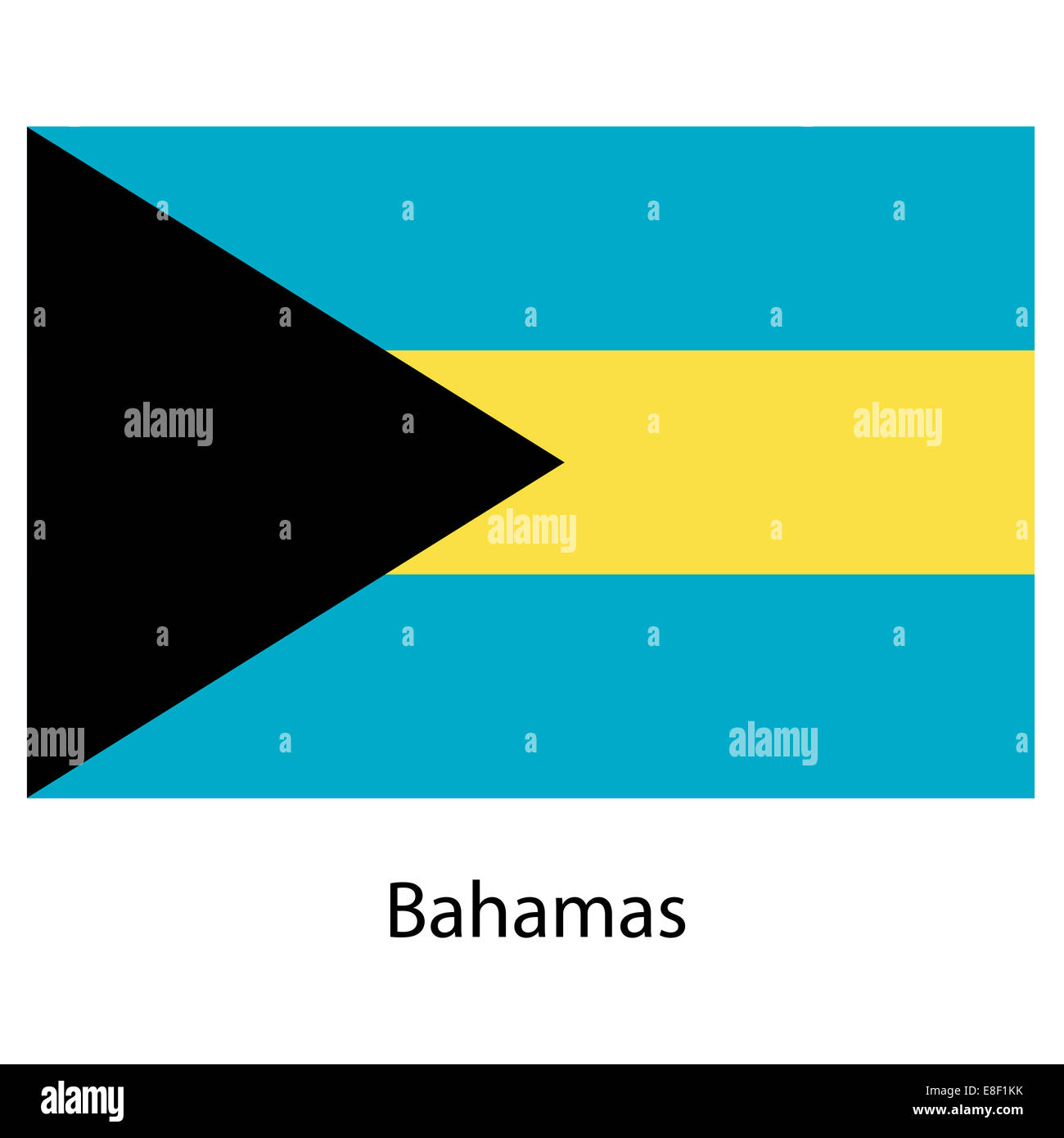 Flag of the country bahamas. Vector illustration Stock Photo - Alamy