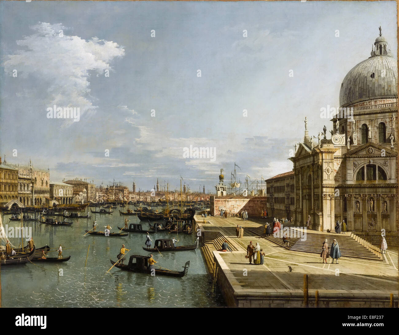 The Entrance to the Grand Canal and the Church Santa Maria della Salute ...