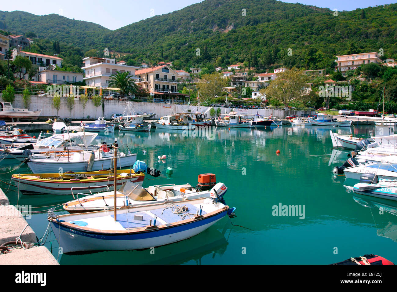 Harbour of Poros, Kefalonia, Greece Stock Photo - Alamy
