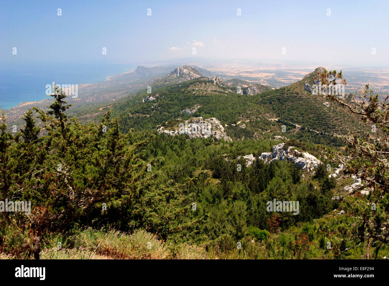 View from kantara castle hi-res stock photography and images - Alamy