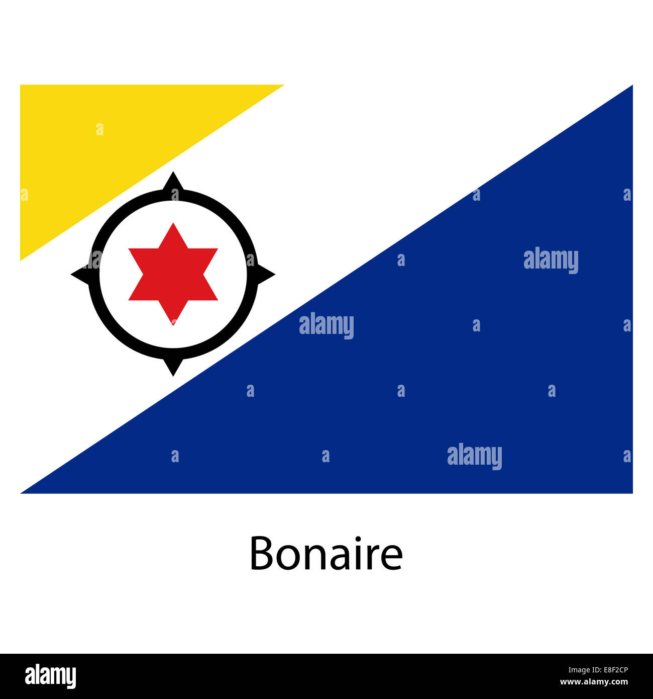 Flag of the country bonaire. Vector illustration Stock Photo - Alamy