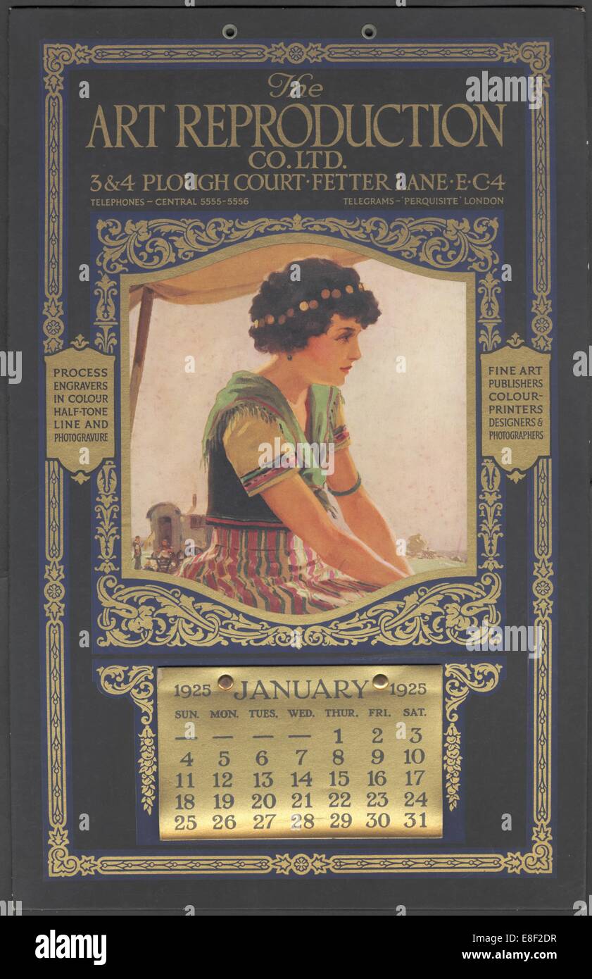 The Art Reproduction Company calendar, 1925. Artist: Wilfred Fryer ...