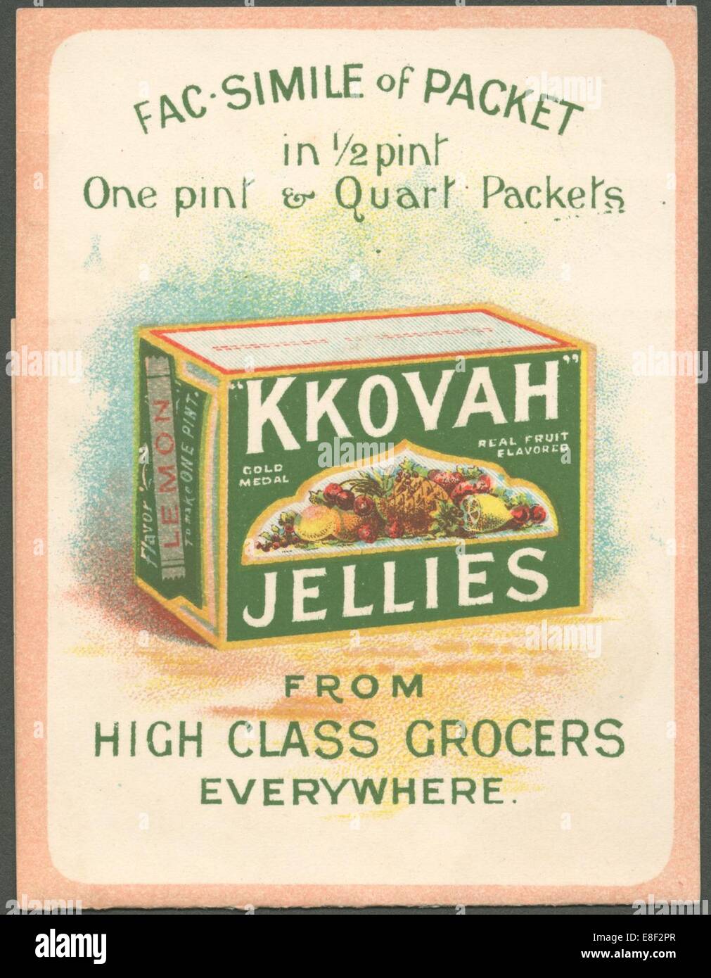 Kkovah Table Jelly, 1890s. Artist: Unknown Stock Photo - Alamy
