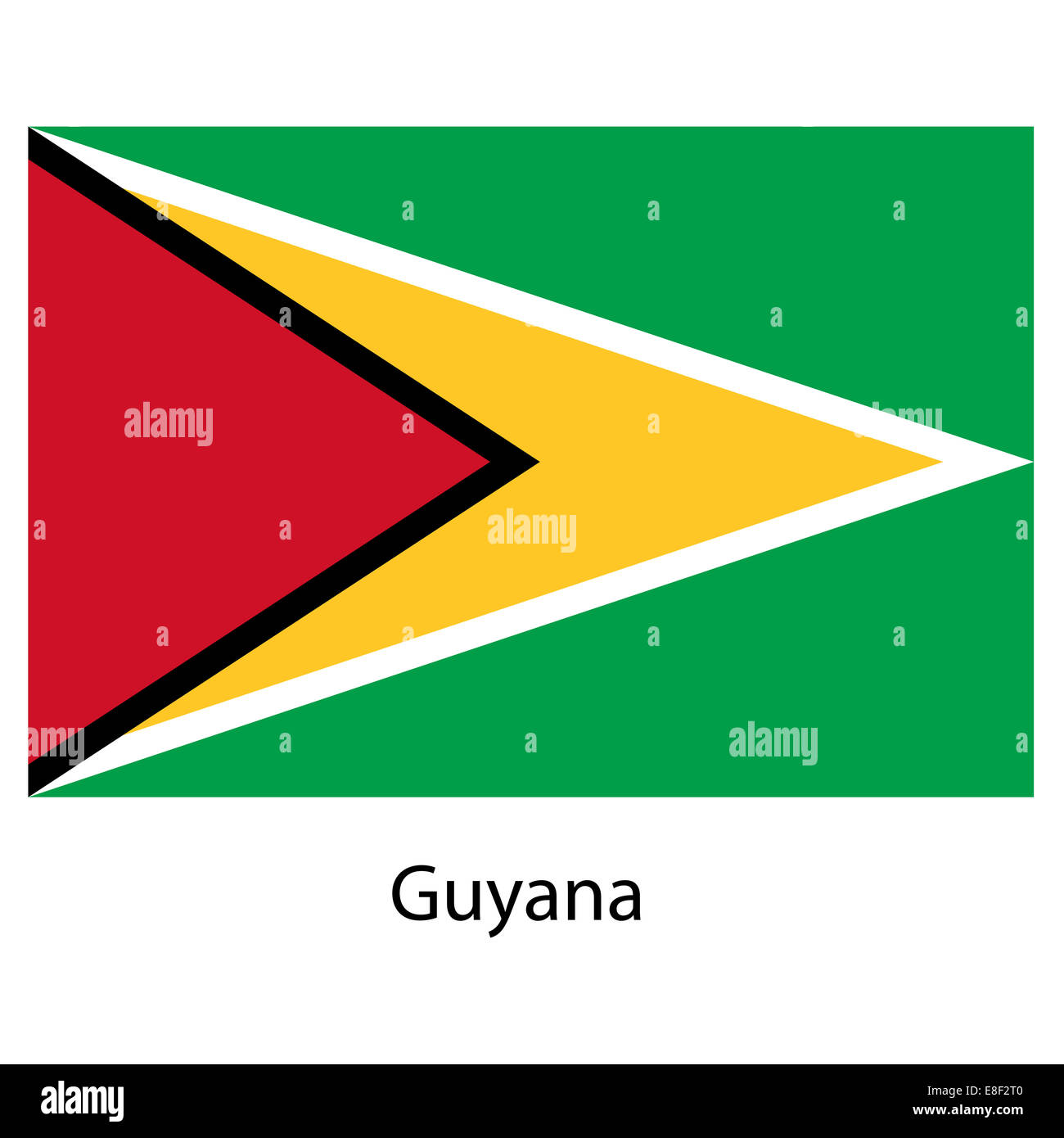 Flag of the country guyana. Vector illustration Stock Photo - Alamy