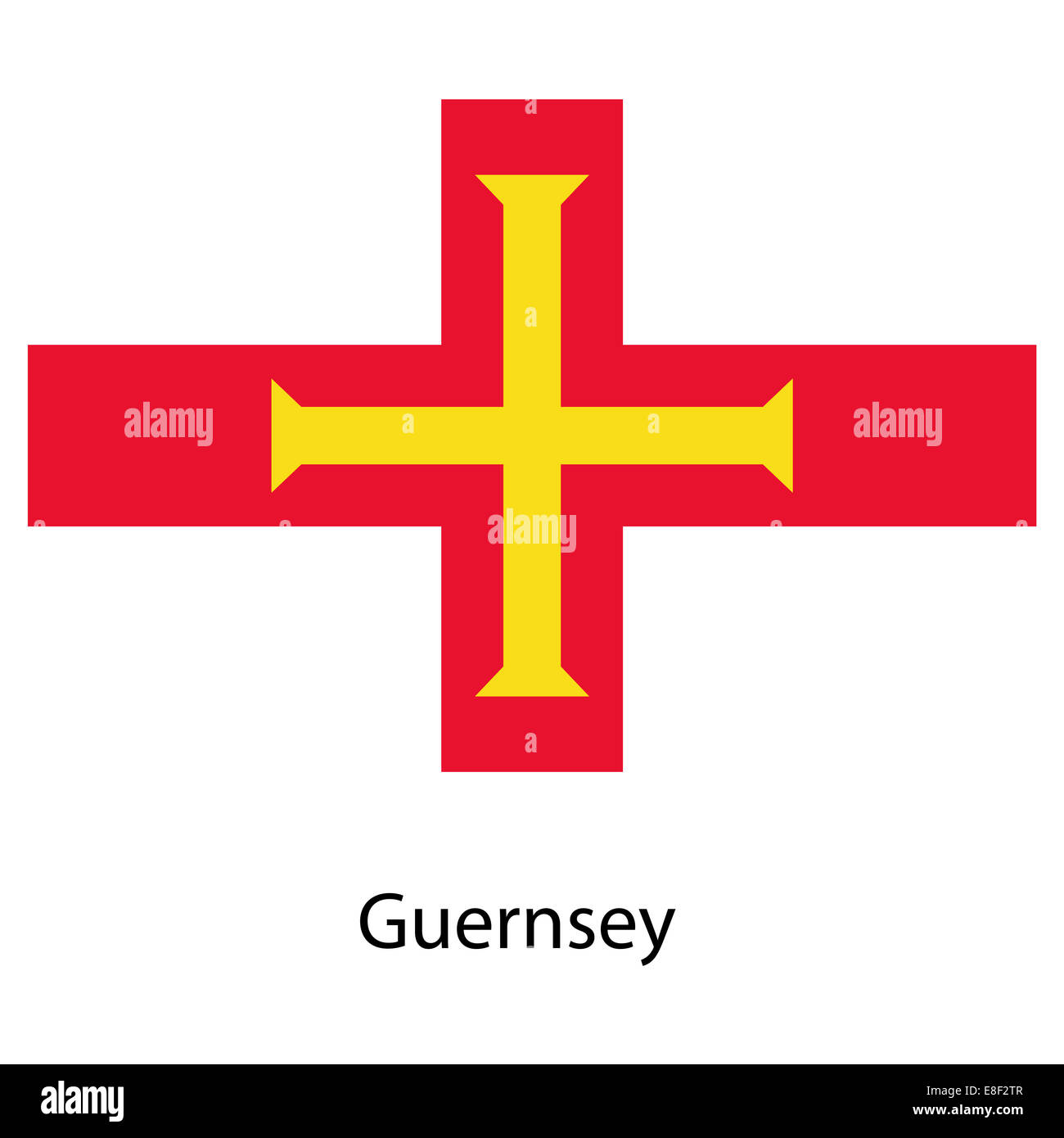 Flag of the country guernsey. Vector illustration Stock Photo - Alamy