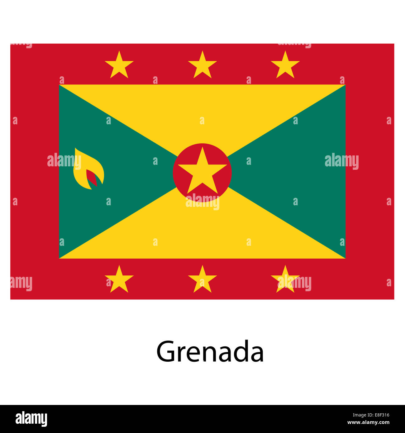Flag of the country grenada. Vector illustration Stock Photo - Alamy