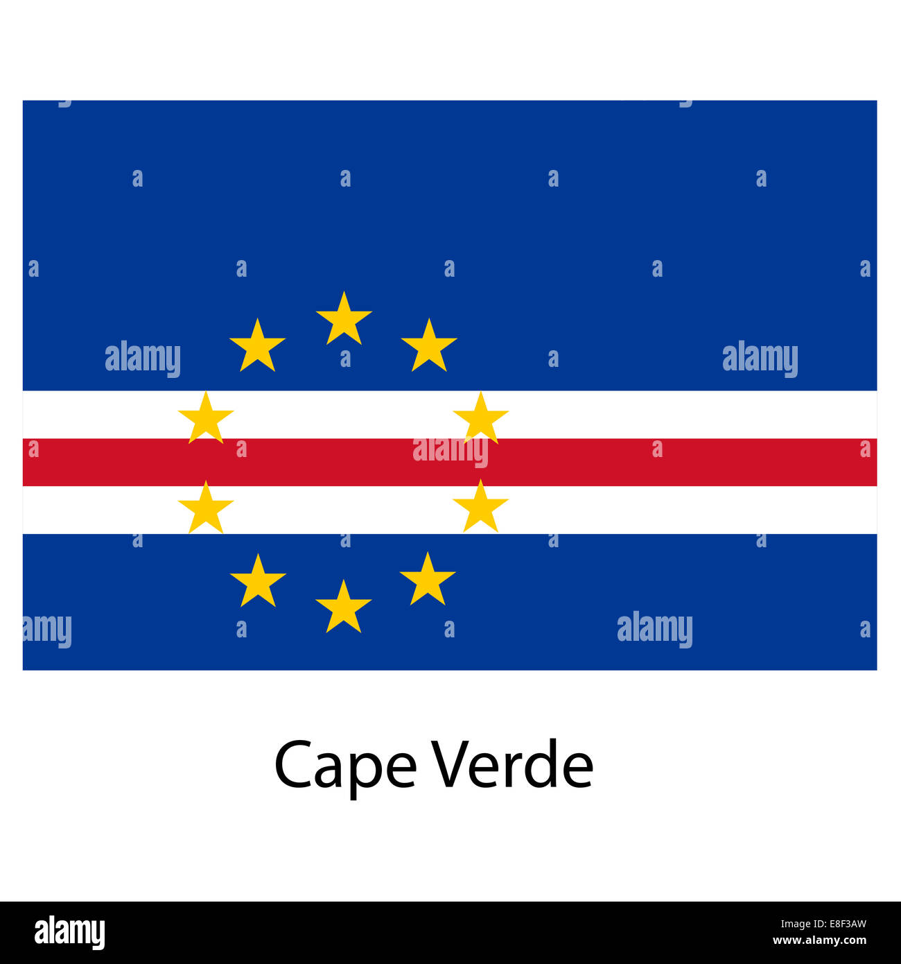 Flag of the country cape verde. Vector illustration Stock Photo - Alamy