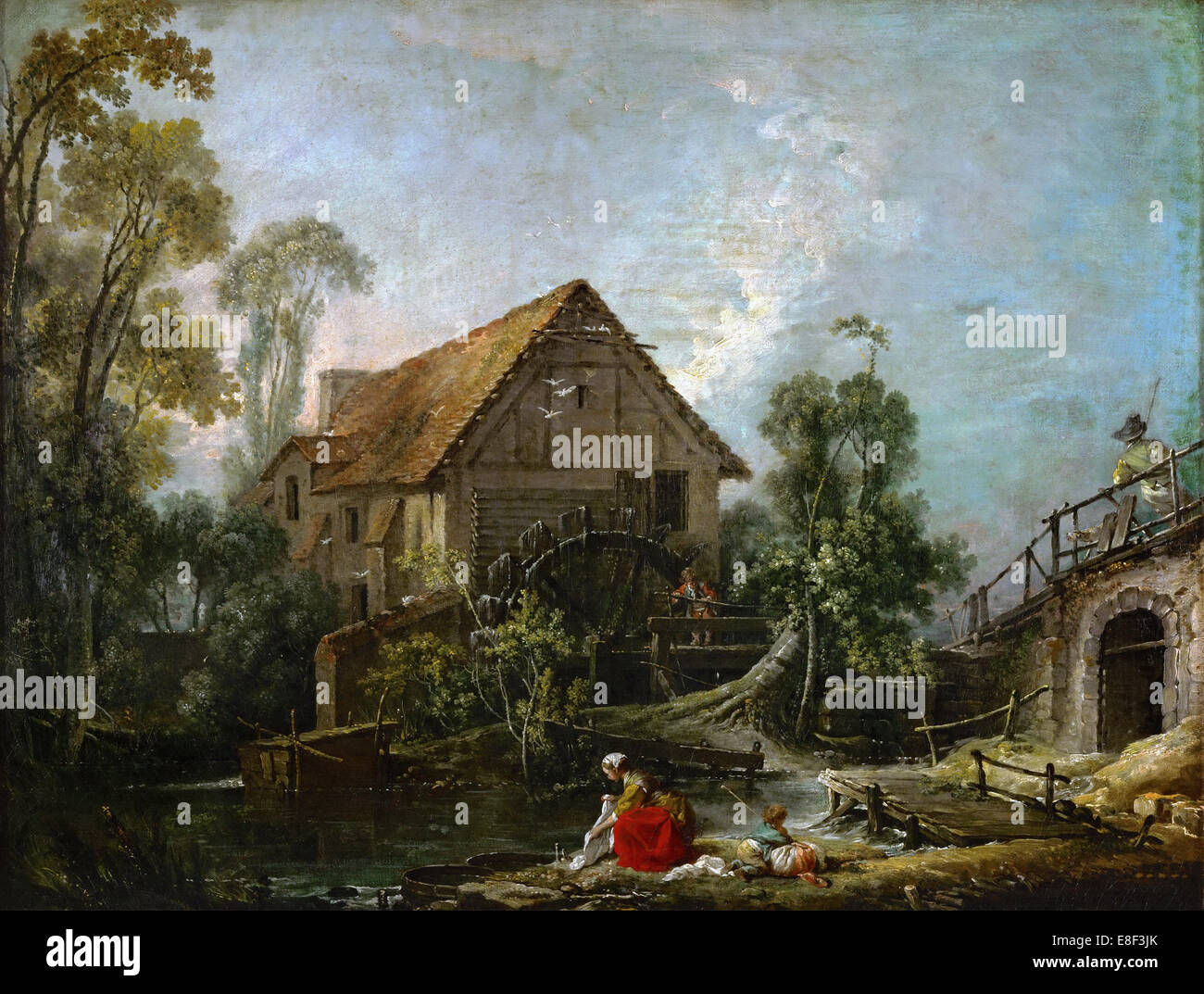 The Mill. Artist: Boucher, François (1703-1770 Stock Photo - Alamy