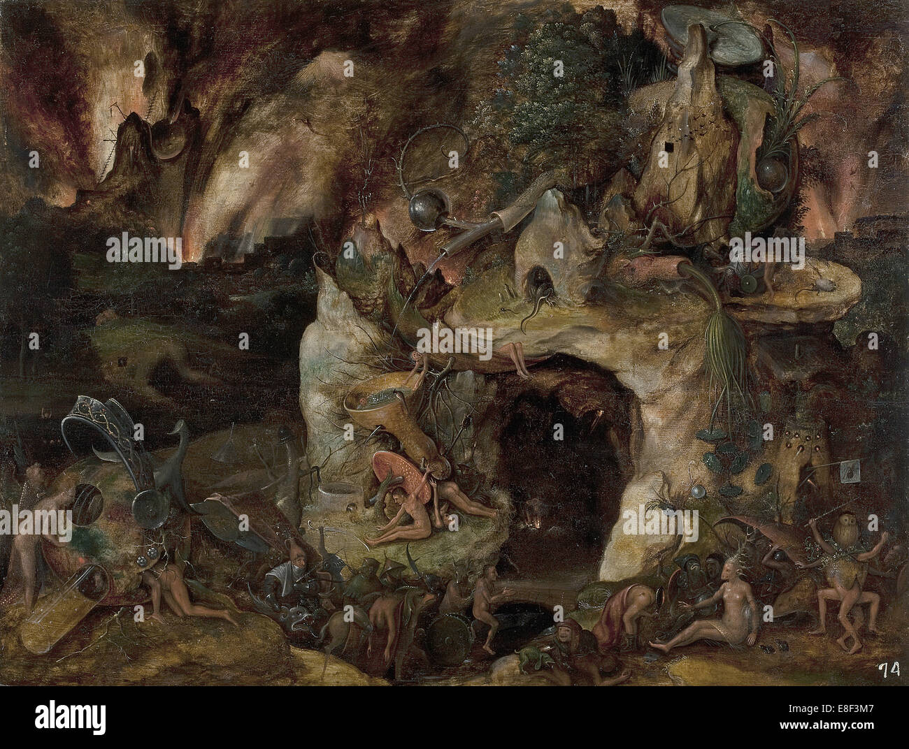 Inferno Landscape. Artist: Bosch, Hieronymus, (School Stock Photo - Alamy